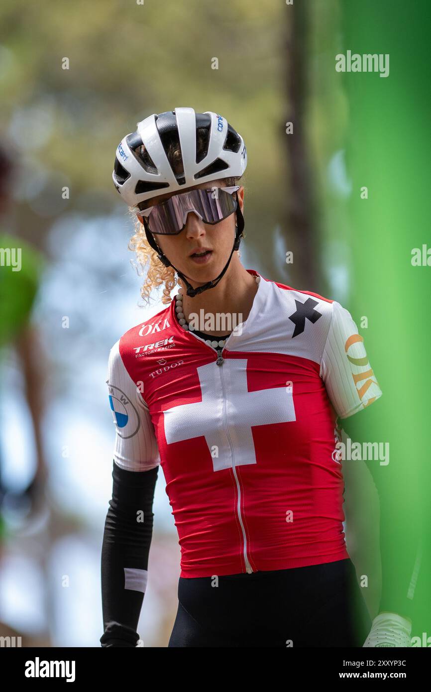 Pal Arinsal, Andorra : August 26 2024 : Jolanda Neff of Switzeland in ...