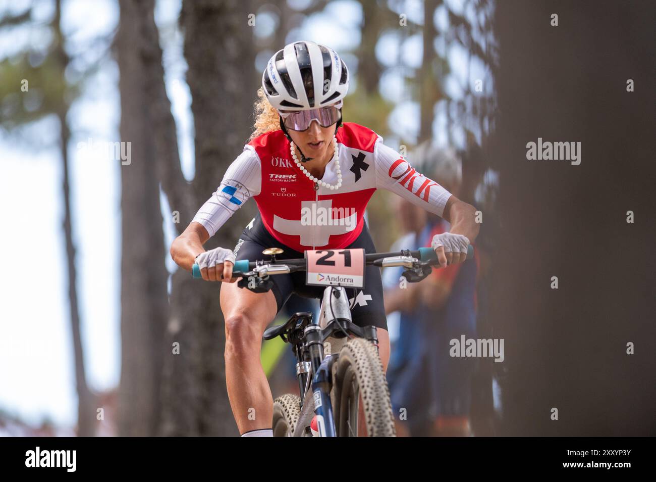Pal Arinsal, Andorra : August 26 2024 : Jolanda Neff of Switzeland in ...