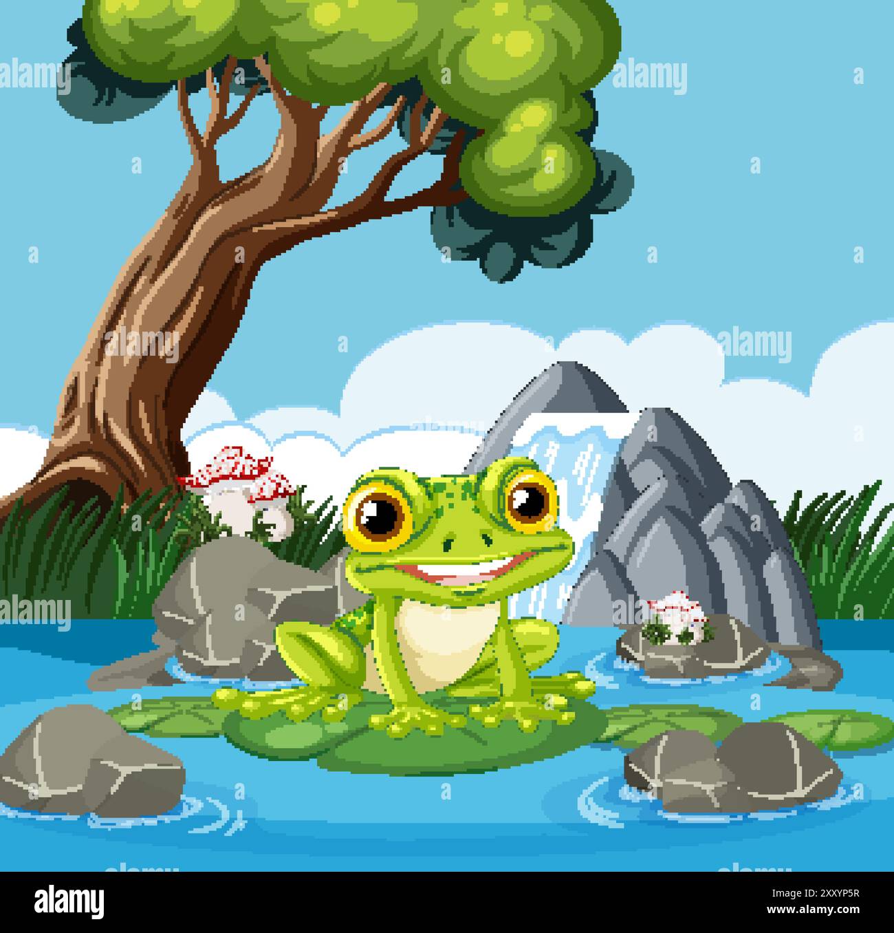 Beauty lily pad Stock Vector Images - Alamy