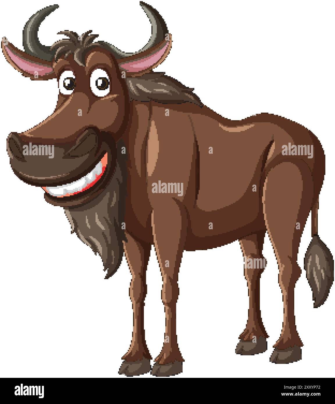 Cartoon animal wildebeest Cut Out Stock Images & Pictures - Alamy