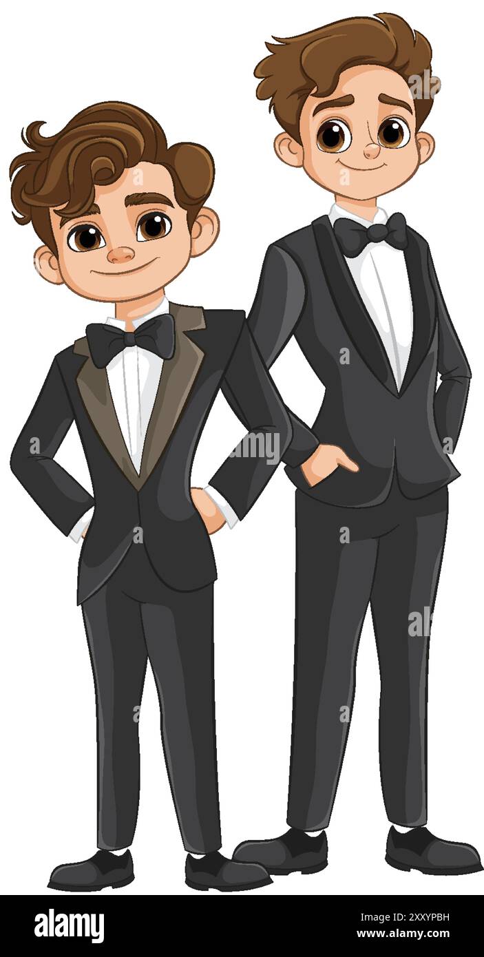 Two men characters standing Stock Vector Images - Alamy