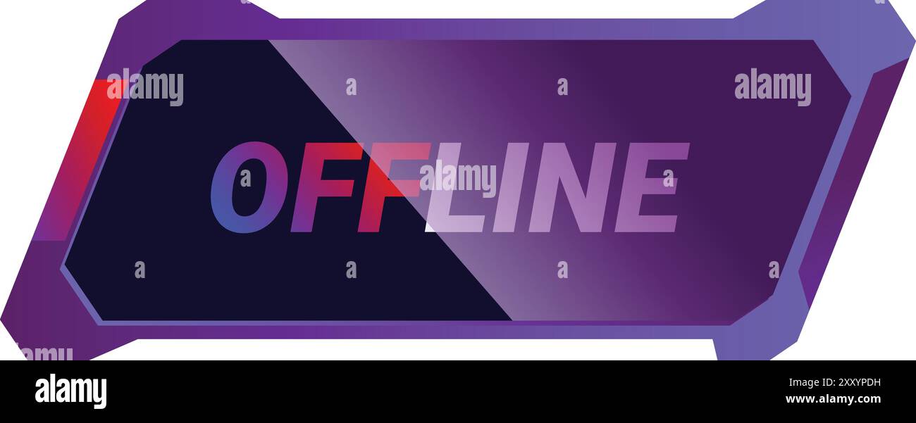 Futuristic and minimalist offline screen is showing that the streamer ...