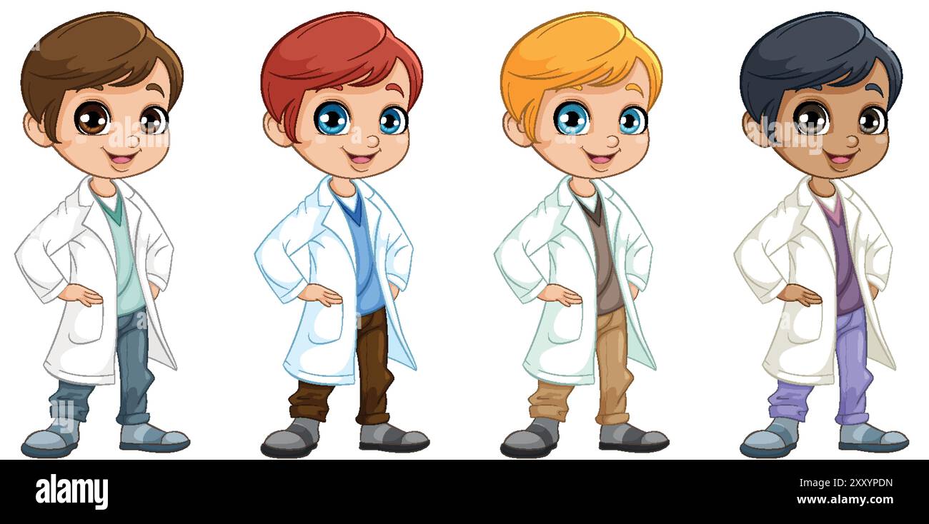 Diverse team of doctors Stock Vector Images - Alamy