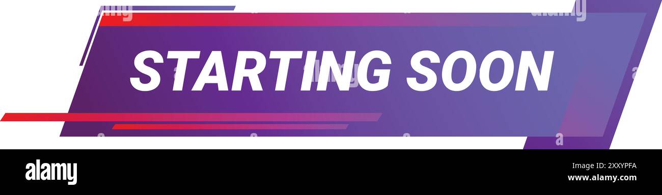 Modern geometric lower third banner announcing something starting soon ...