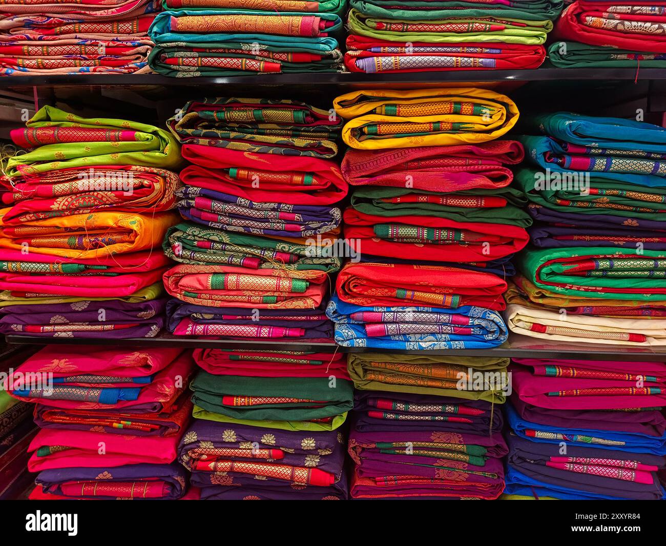 Hand Weaving Silk and Handloom Sarees, saree with golden details, woman ...