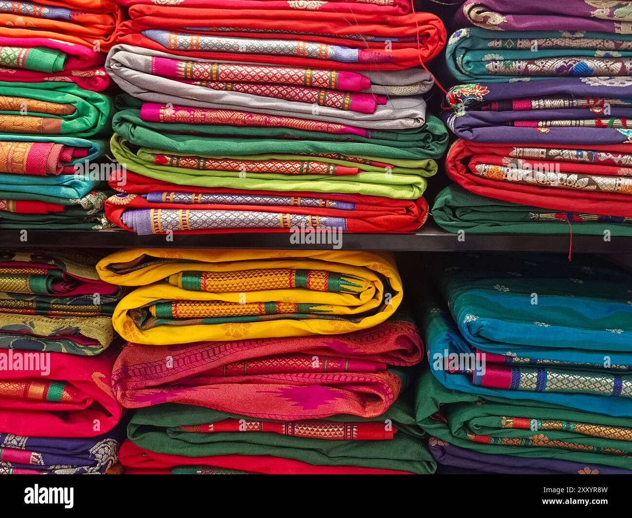 Hand Weaving Silk and Handloom Sarees, saree with golden details, woman ...