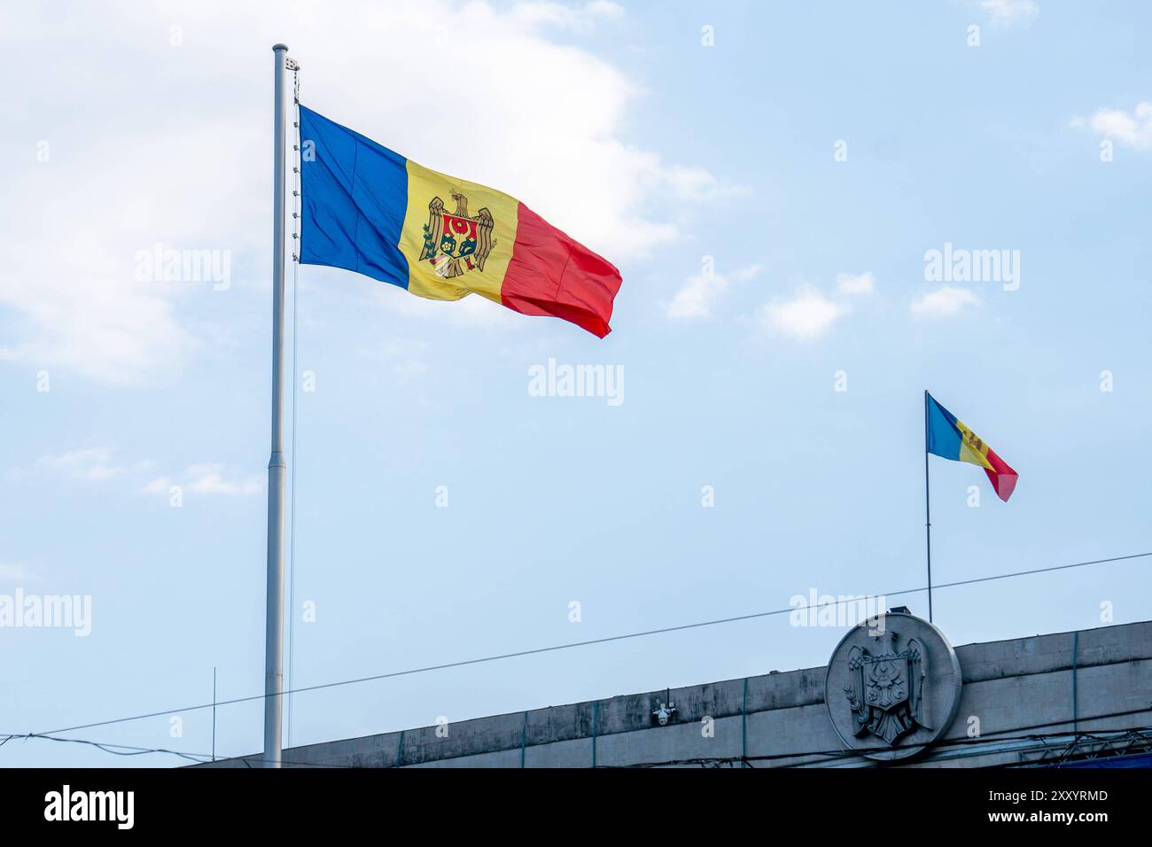 Chisinau, Republik Moldau 24. August 2024: Zeitgeschehen Republik ...