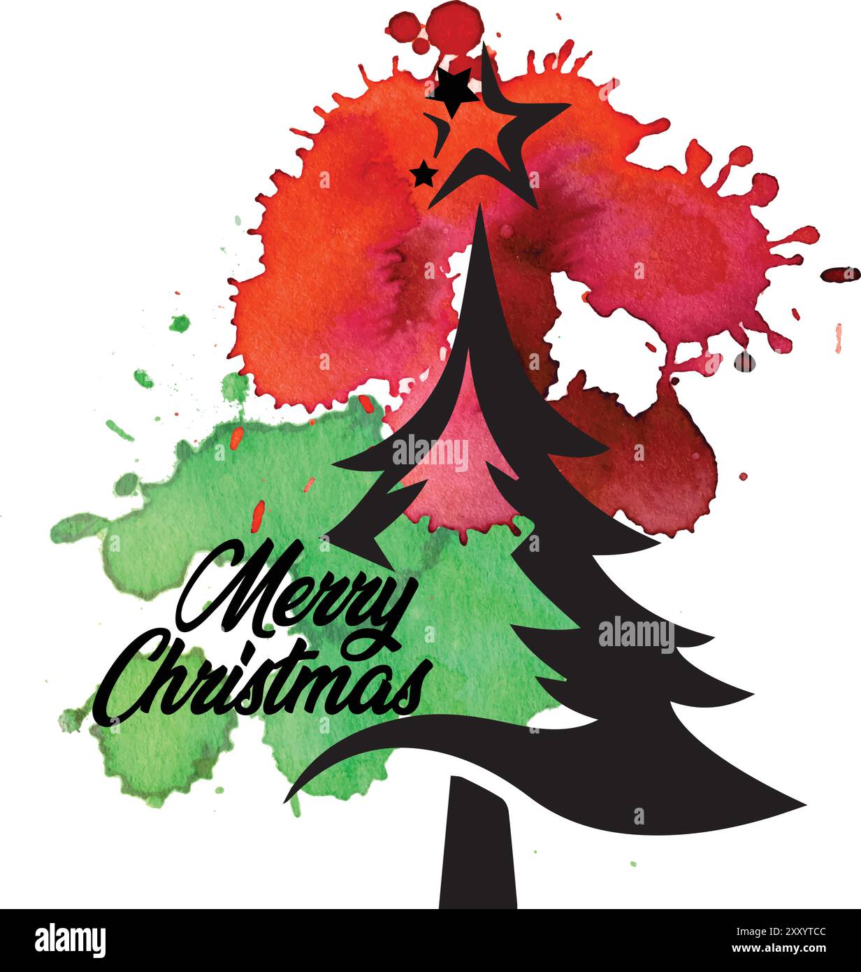 Merry Christmas vector illustration, Christmas t-shirt design, Merry ...