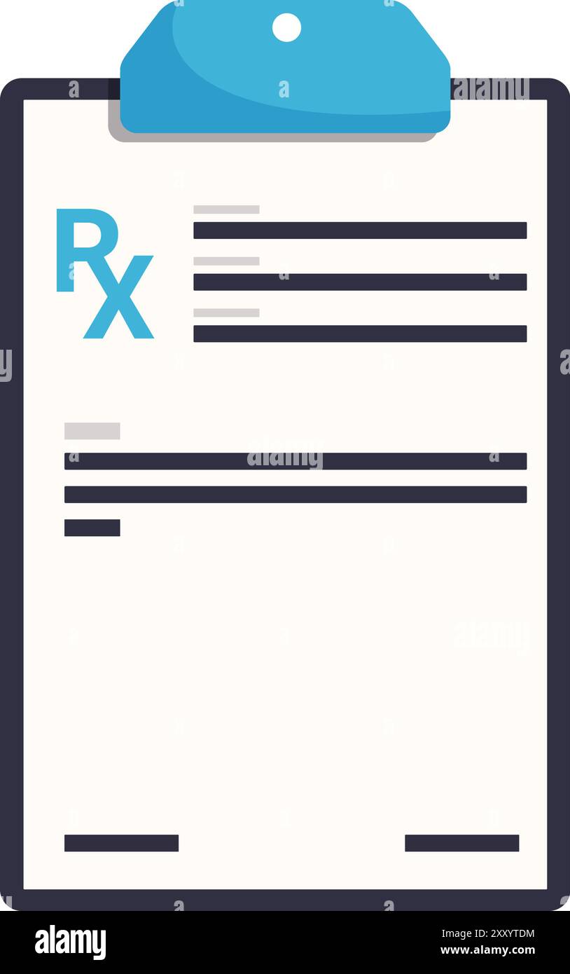 Medical prescription form is showing the rx symbol, depicting treatment ...