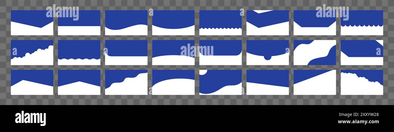 Separator Header for web page design. Flat Vector illustration. Set of ...