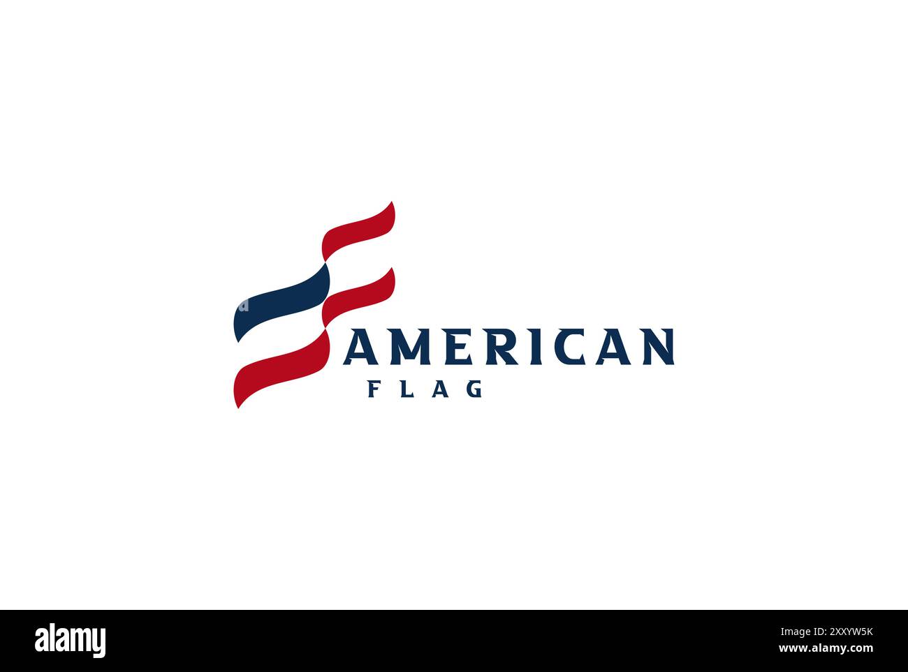 Modern Simple Minimalist American USA US Flag Logo Design Vector Stock ...