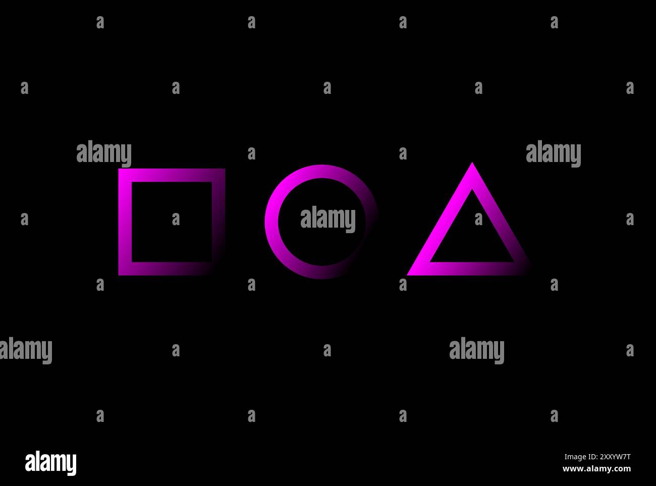 Simple Minimalist Square Circle Triangle for Head Symbol of Korean ...