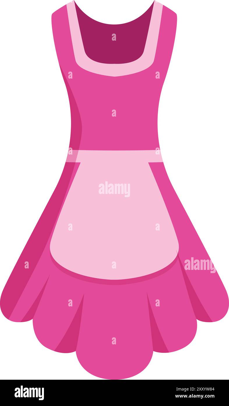 Pink maid dress with white apron, perfect for representing cleaning ...