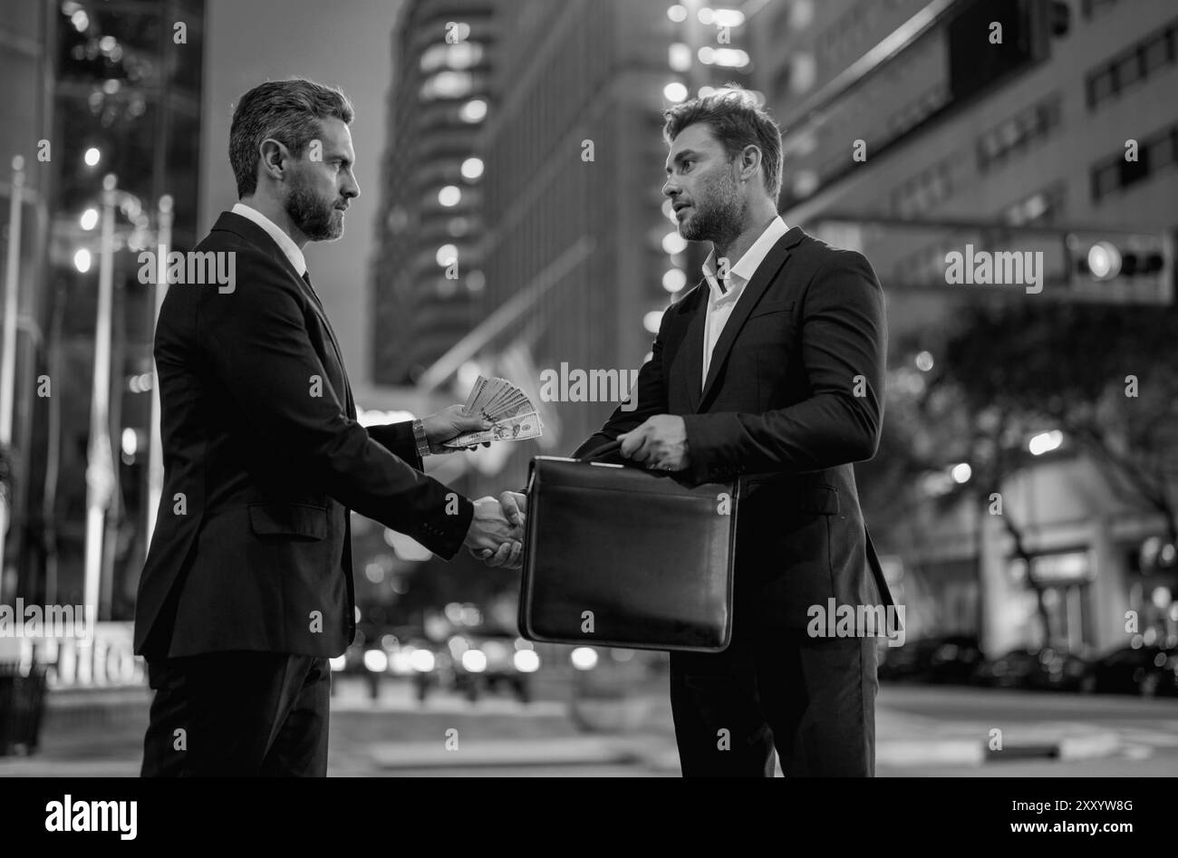 Business mens growth strategy. Businessmen presented their proposal to ...