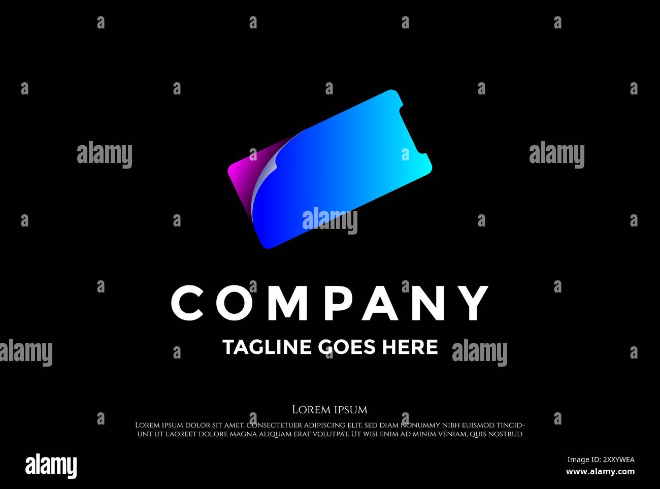 Modern Simple Minimalist Mobile Phone Tempered Glass Logo Design Vector ...