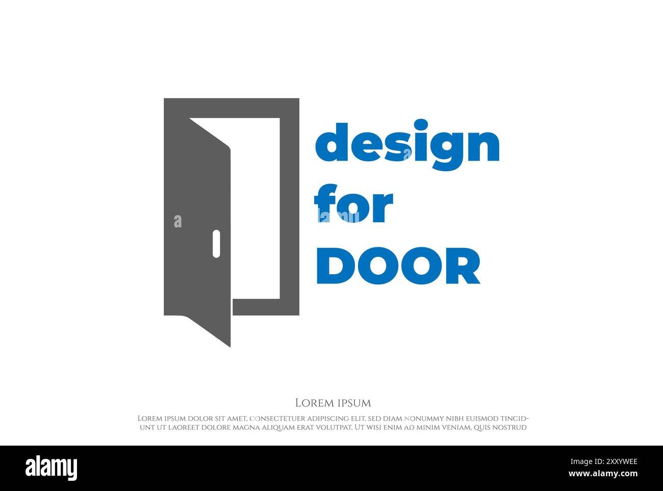 Simple Minimalist Door Window Logo Design Vector Stock Vector Image ...