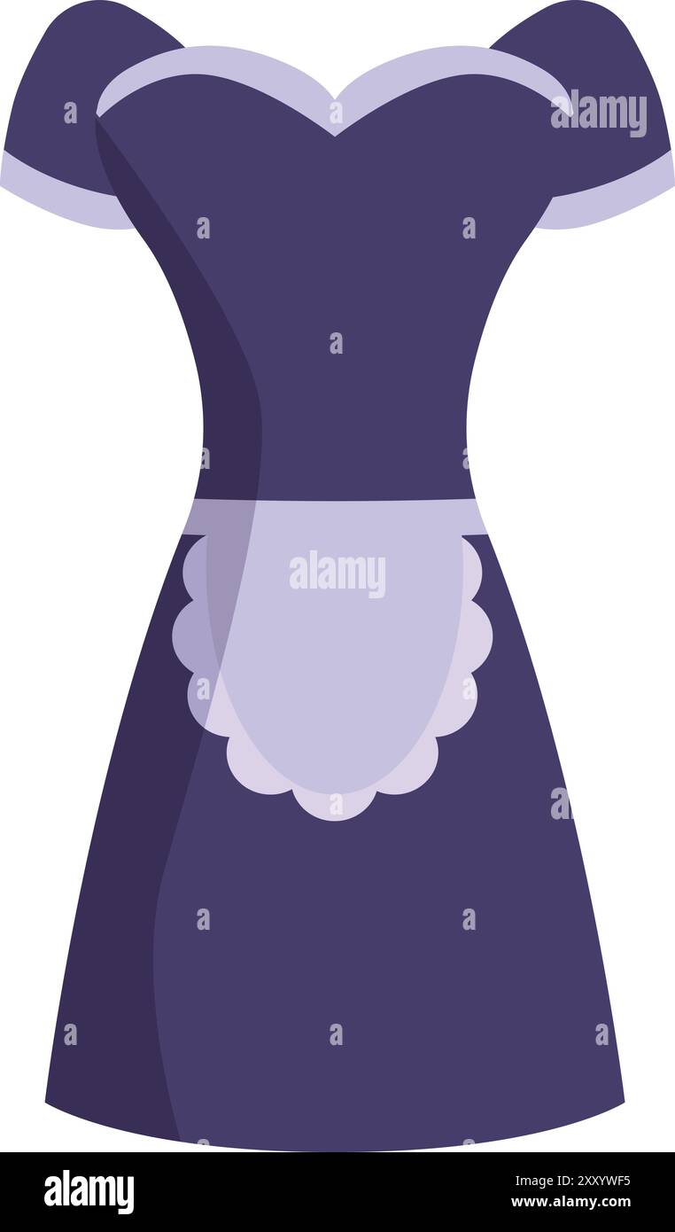 Maid dress featuring an apron and short sleeves, commonly worn by ...
