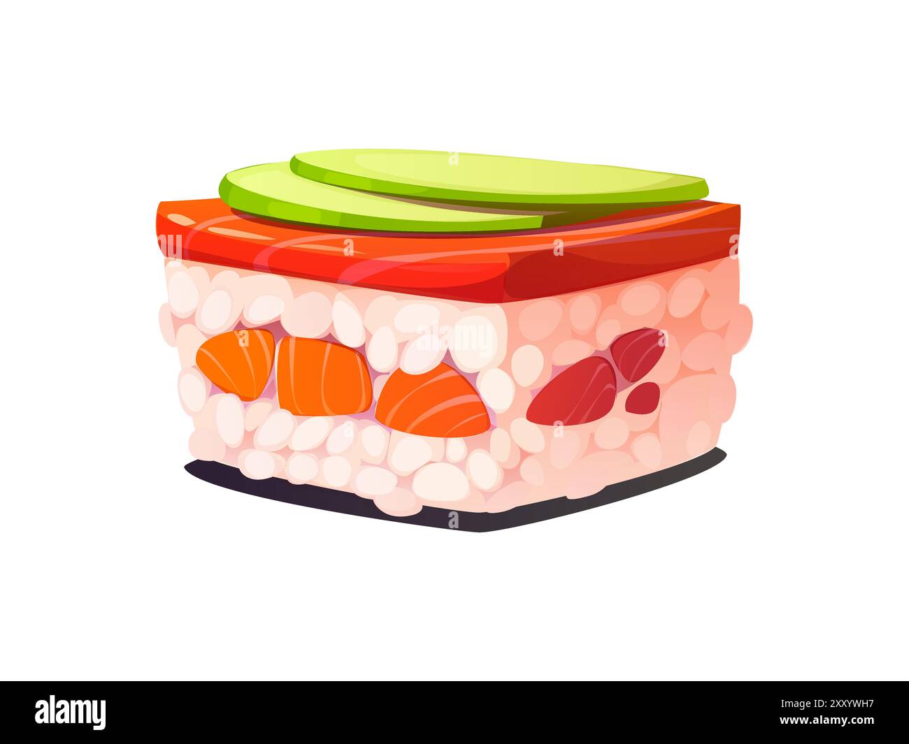 Delicious sushi roll features Cut Out Stock Images & Pictures - Alamy
