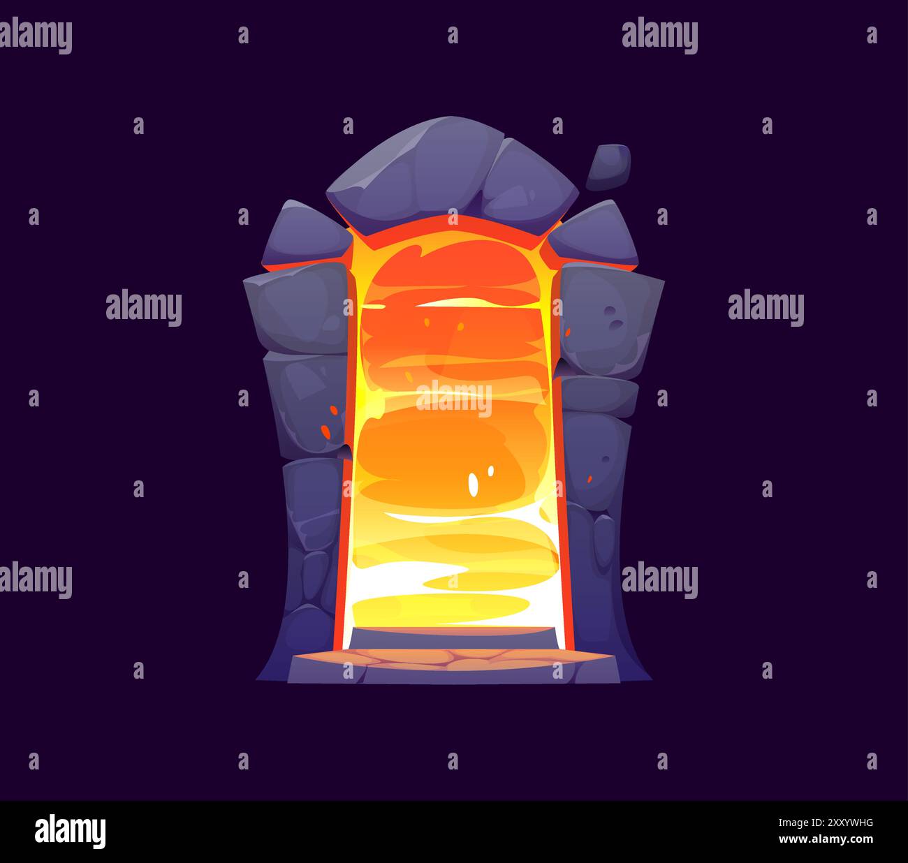 Fantasy game magic portal door, witchcraft game asset. Mystical stone ...