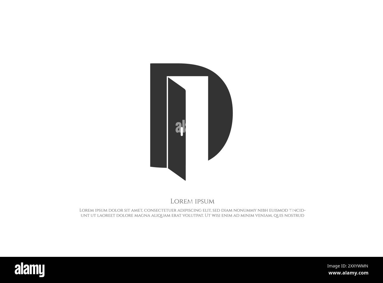 Initial Letter D for Door Logo Design Vector Stock Vector Image & Art ...