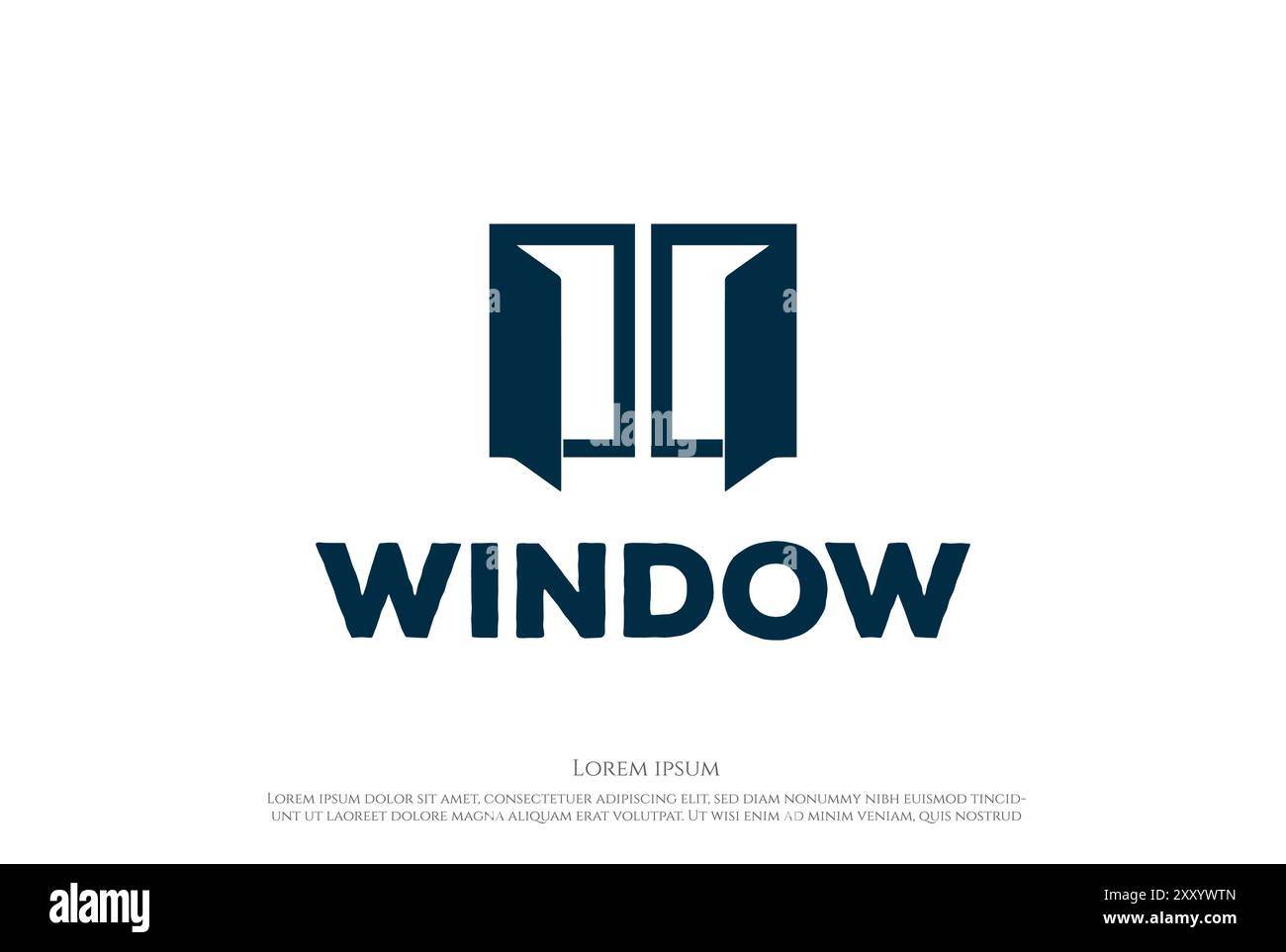 Simple Minimalist Window Logo Design Vector Stock Vector Image & Art ...