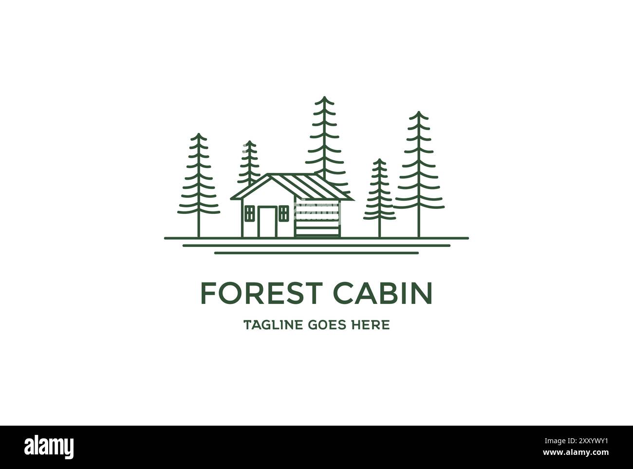 Evergreen resort hotel Stock Vector Images - Alamy