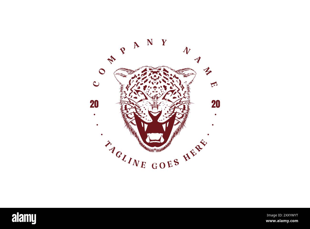 Vintage Retro Angry Roaring Tiger Jaguar Leopard Puma Cheetah Head Logo ...