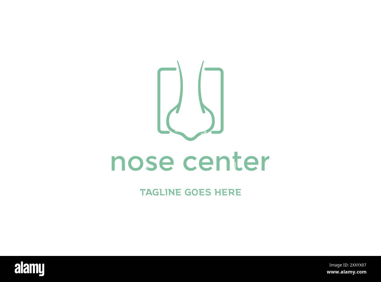 Simple Minimalist Human Nose for Clinic Care Logo Design Vector Stock ...