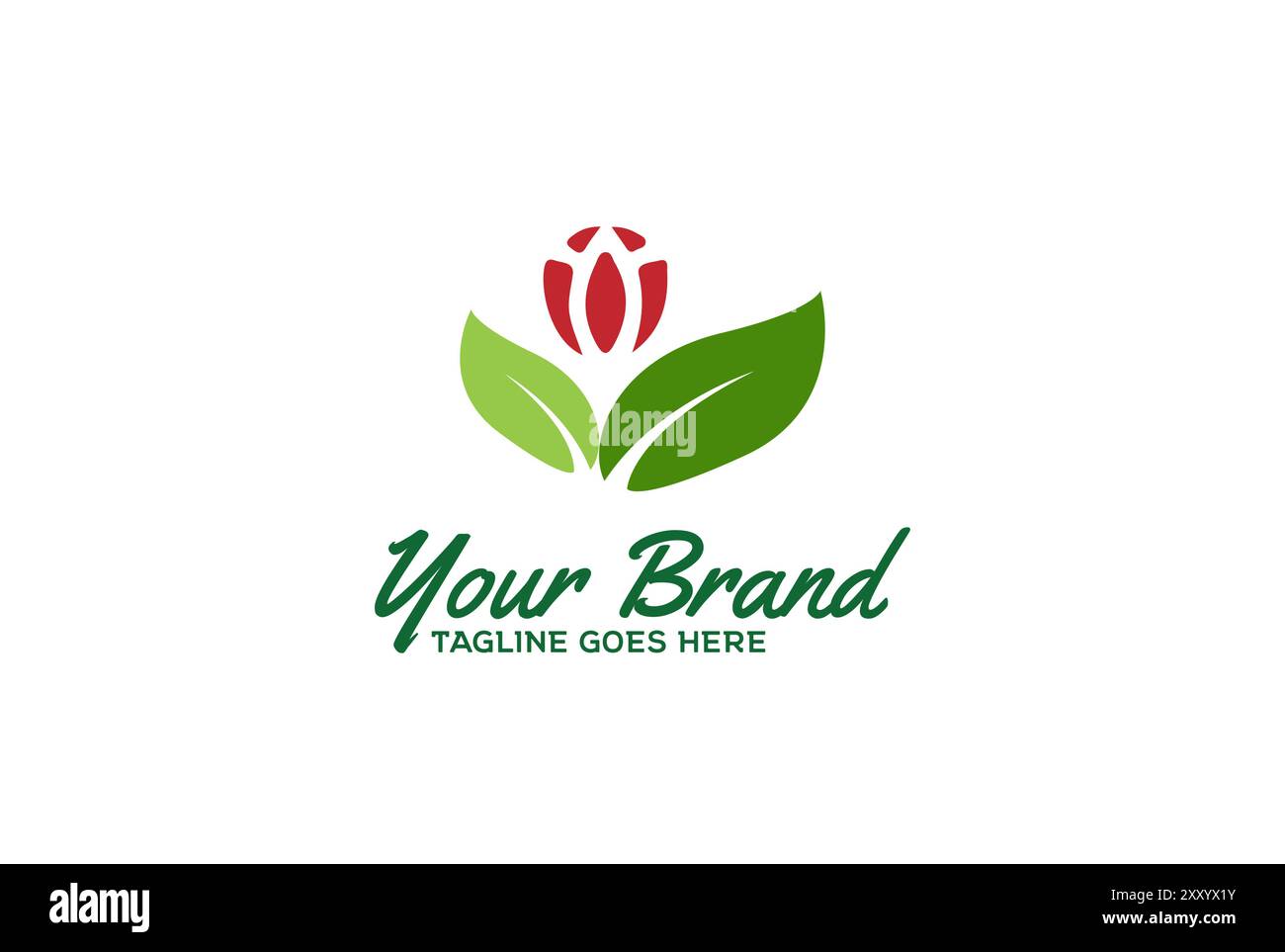 Simple Minimalist Flower Tree Plant for Garden Logo Design Vector Stock ...