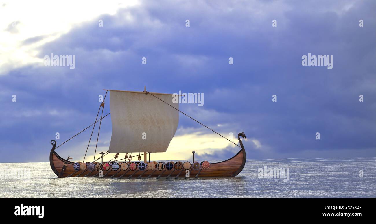 Viking Langskip Diagram