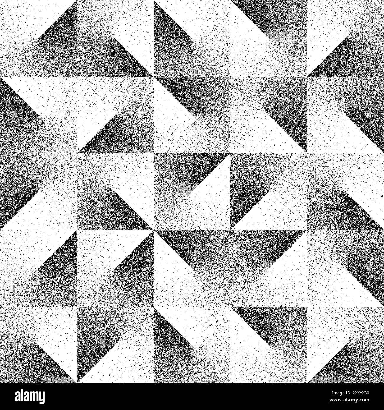 Noise grain texture stipple seamless pattern. Vector abstract geometric background with black ...
