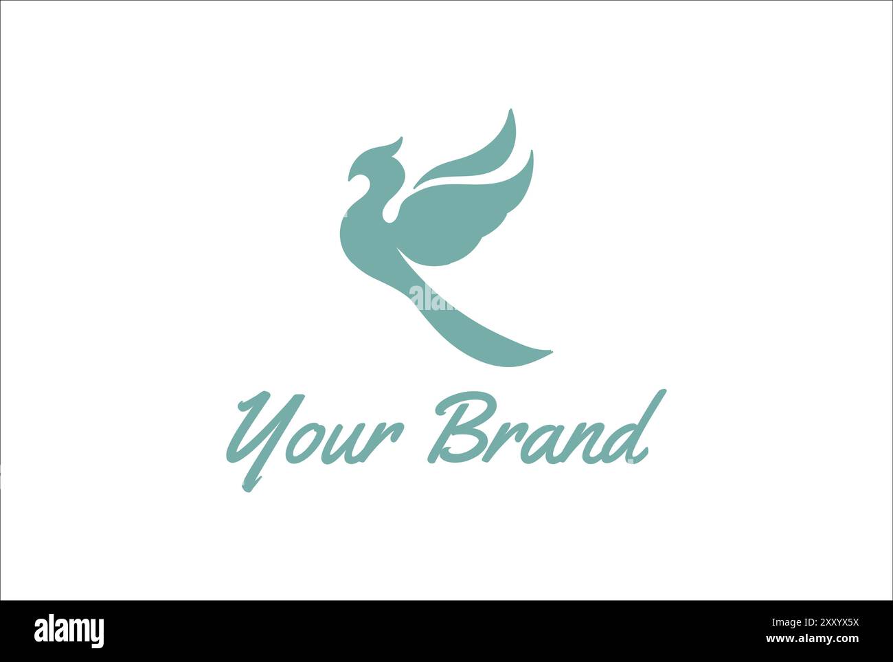 Simple Minimalist Flying Bird Eagle Falcon Hawk Phoenix Silhouette Logo Design Vector Stock ...