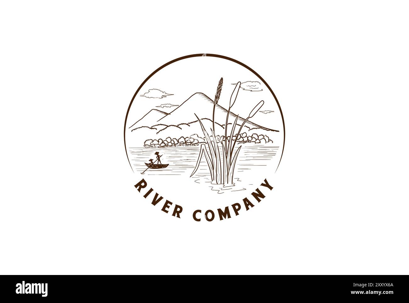 Fisherman creek Stock Vector Images - Alamy