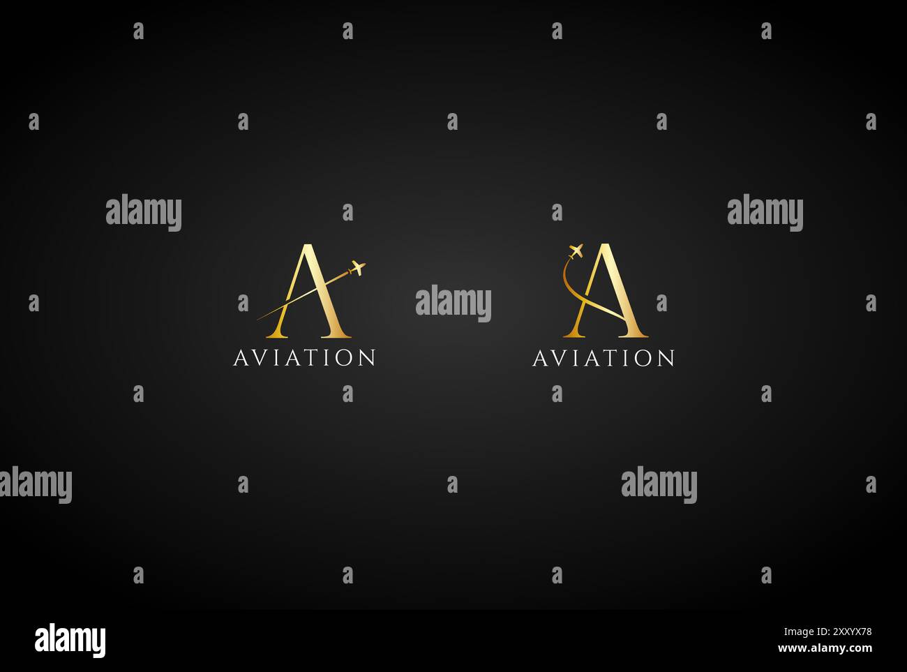 Elegant Luxury Letter A with Jet Plane for Aviation Flight Logo Design ...