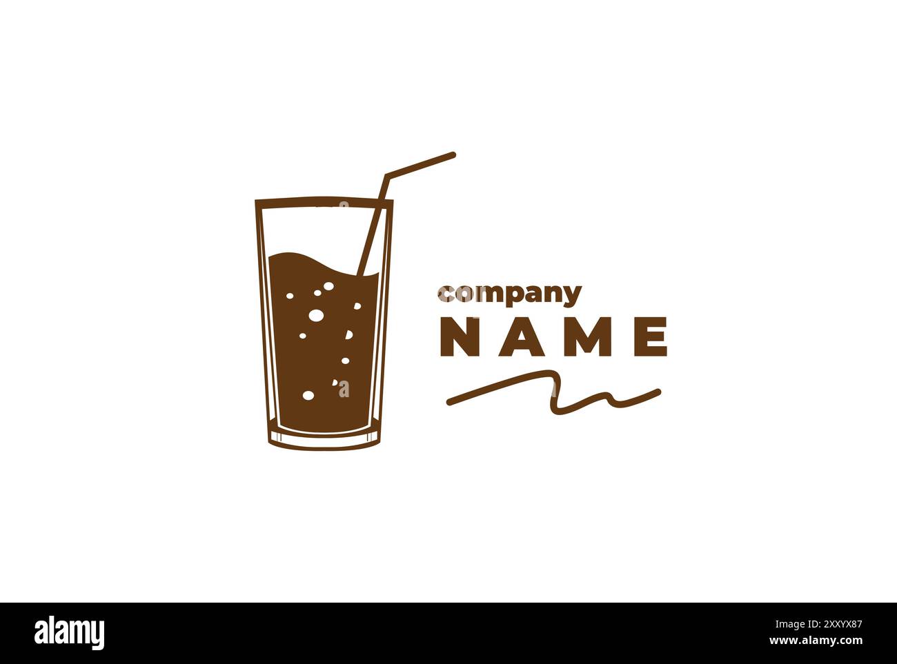 Simple Minimalist Vintage Retro Drink Soda Glass Logo Design Vector ...