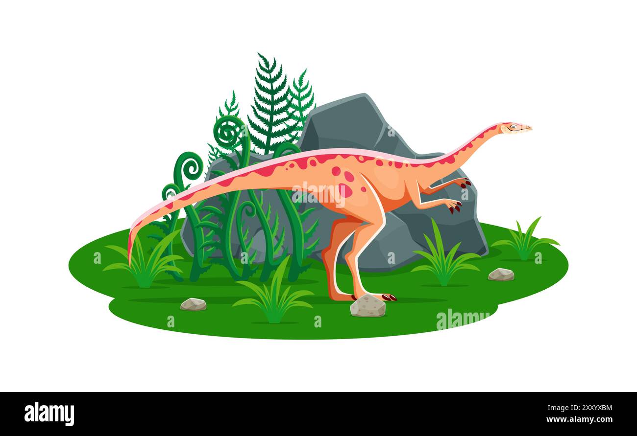 Archaeornithomimus prehistoric dinosaur cartoon paleontology character ...
