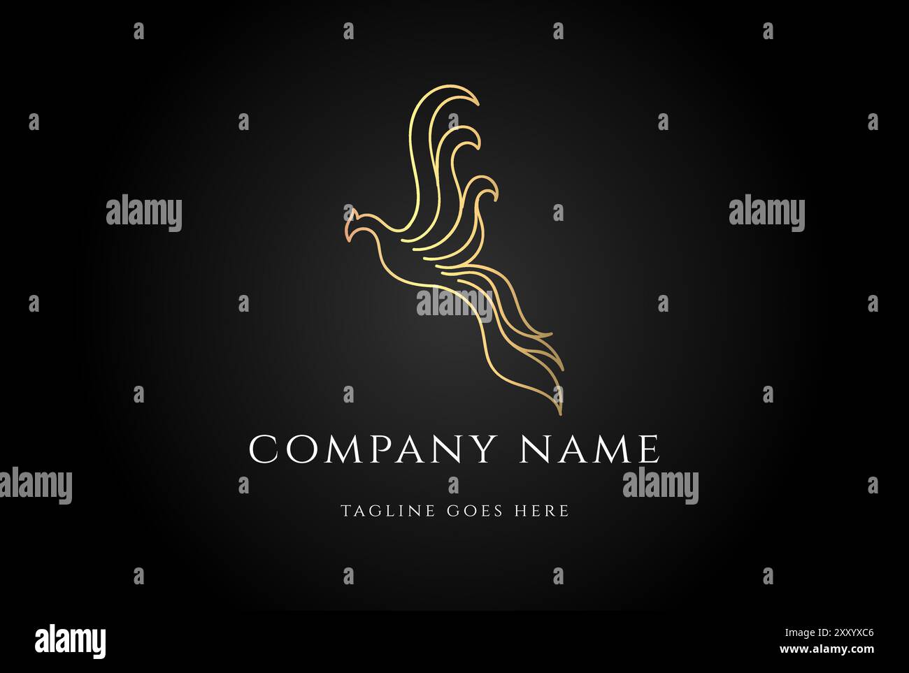 Phoenix elegant silhouette hi-res stock photography and images - Alamy