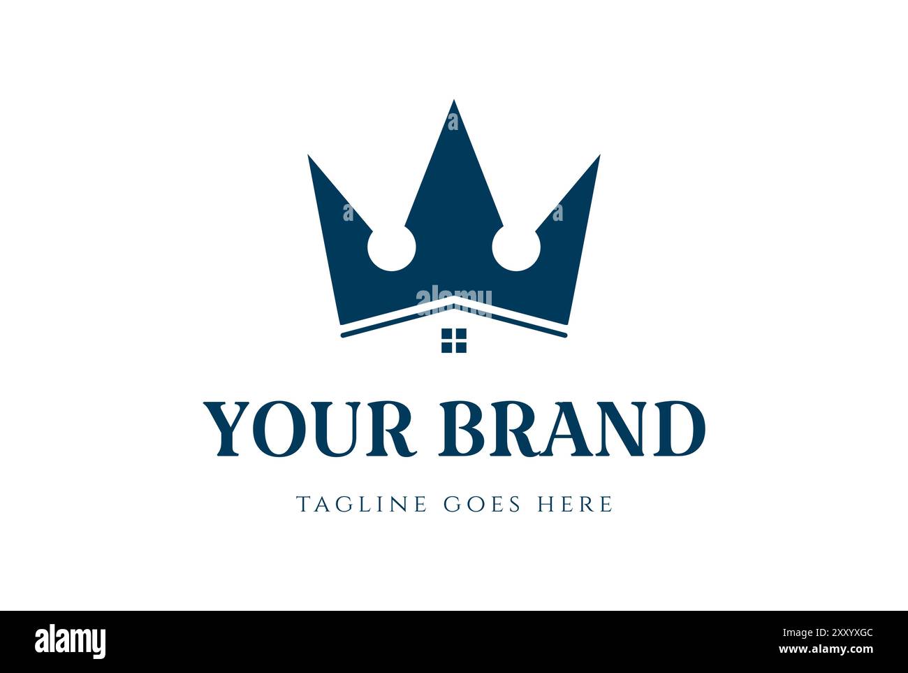 King Queen Crown House Apartment Real Estate Business Logo Design ...