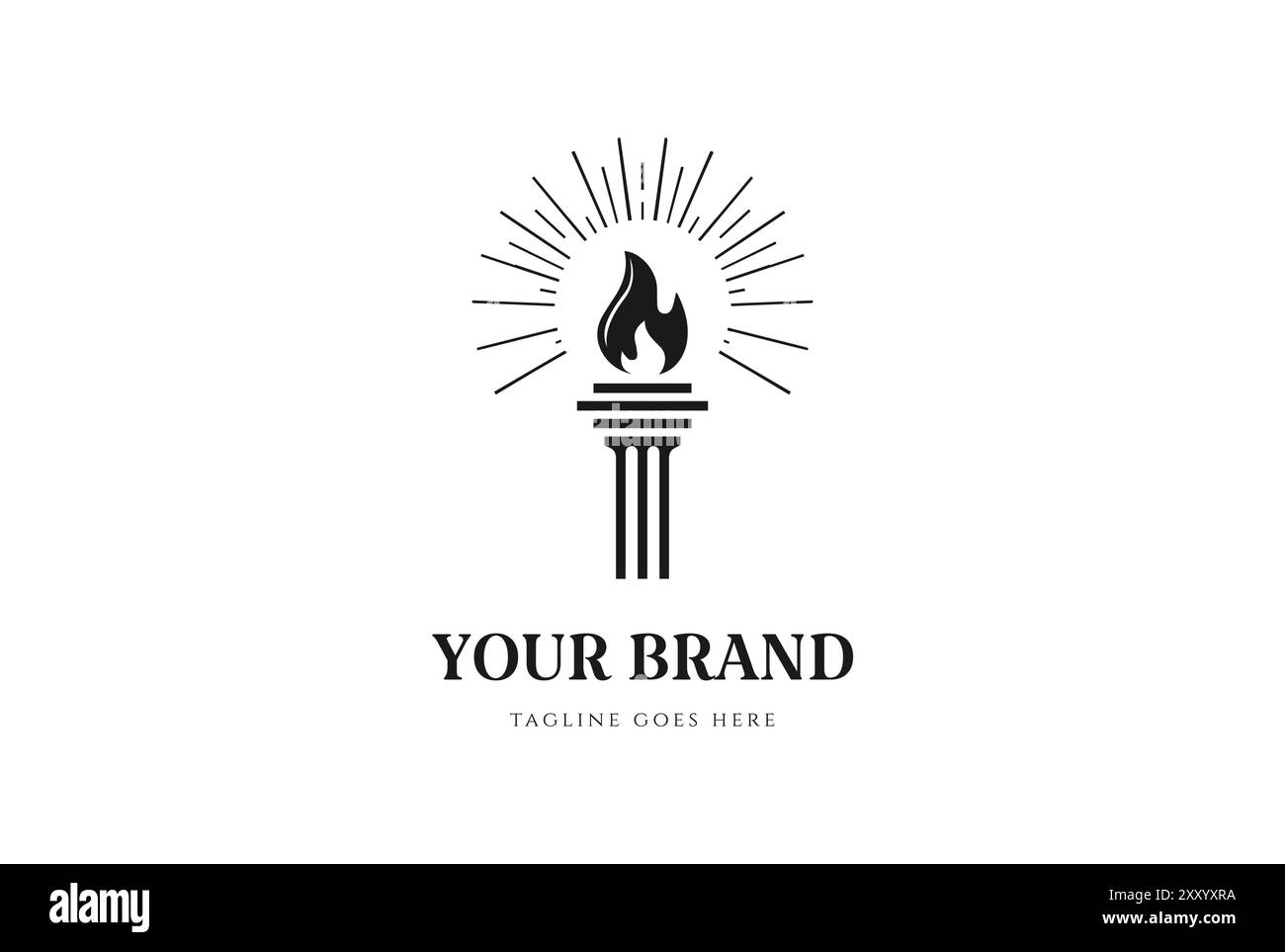 Black flame column Stock Vector Images - Alamy