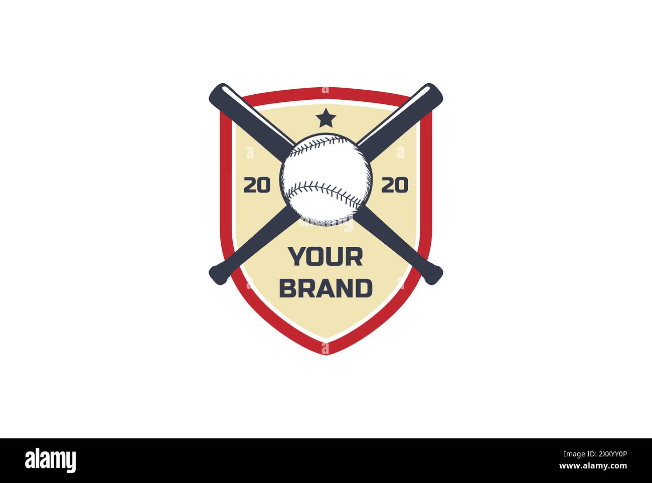 Baseball shield emblem hi-res stock photography and images - Alamy