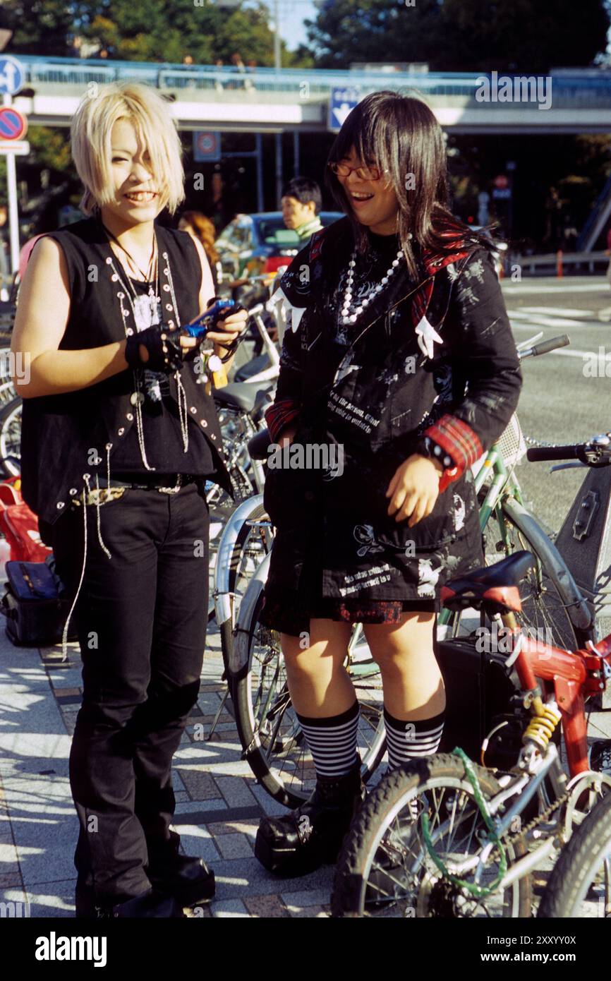 Young Japanese women wearing cosplay costumes in Harajuku, Tokyo, Japan ...