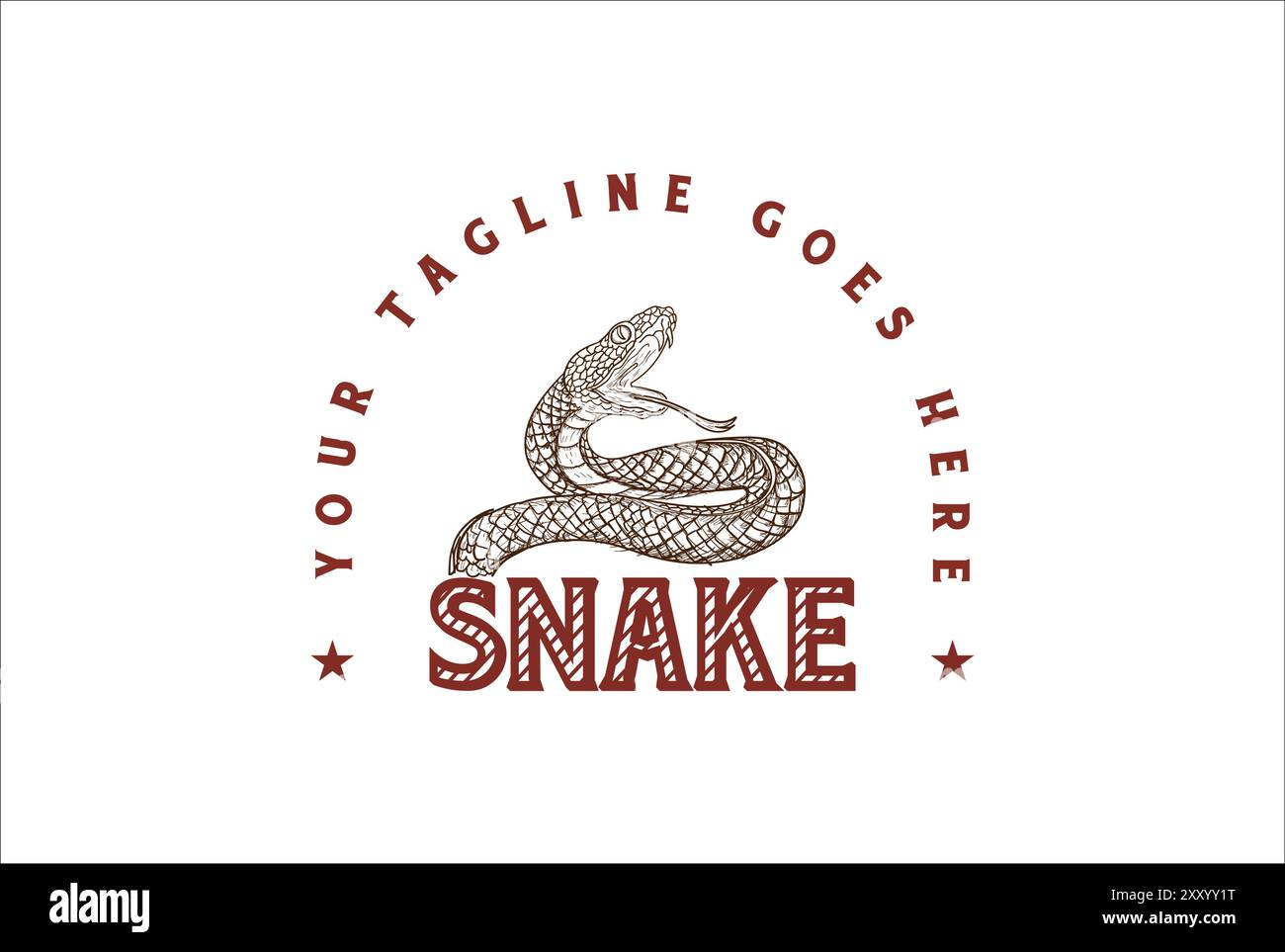 Vintage Retro Viper Cobra Anaconda Boa Snake Logo Design Vector Stock ...