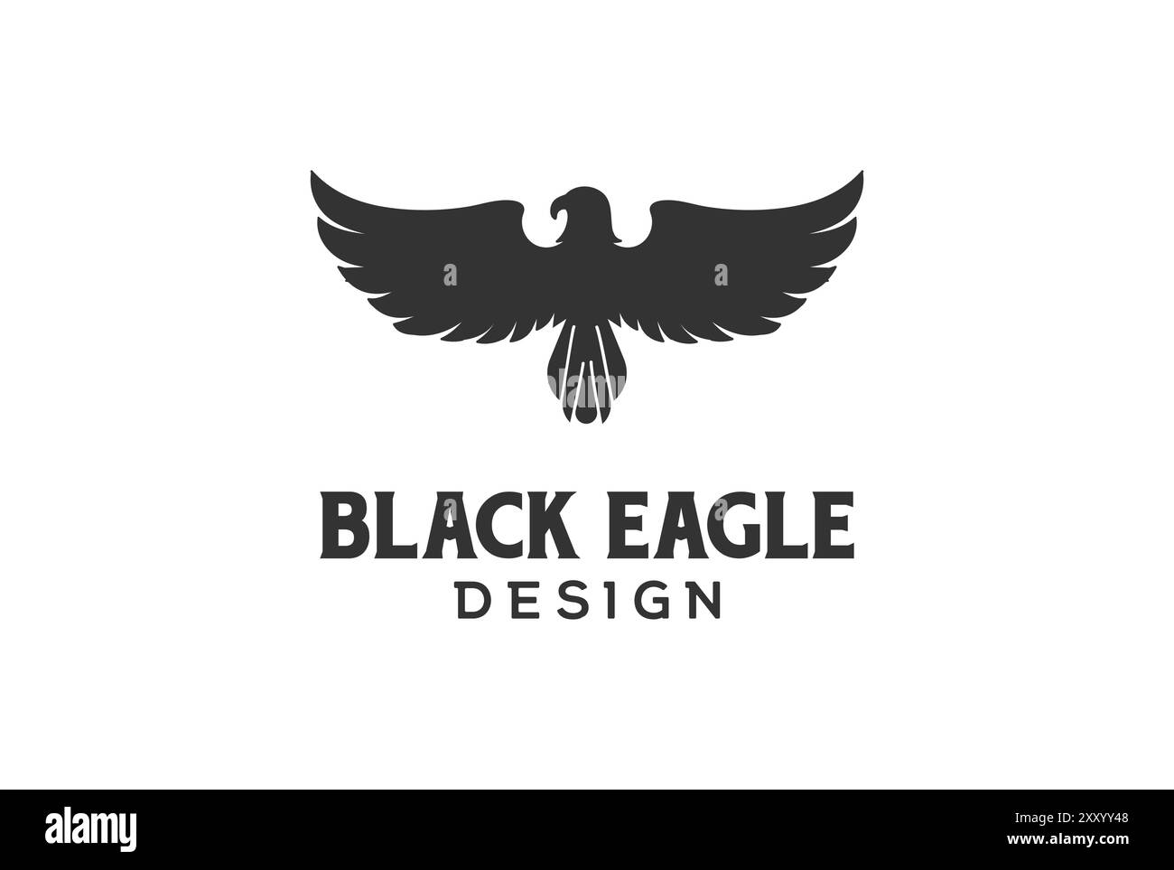 Black Bold Strong Eagle Hawk Falcon Bird Logo Design Vector Stock Vector Image & Art - Alamy