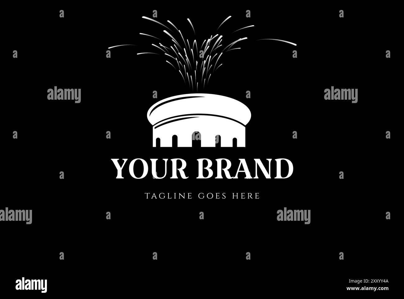 Vintage Retro Simple Minimalist Stadium Arena for Sport Club Logo ...