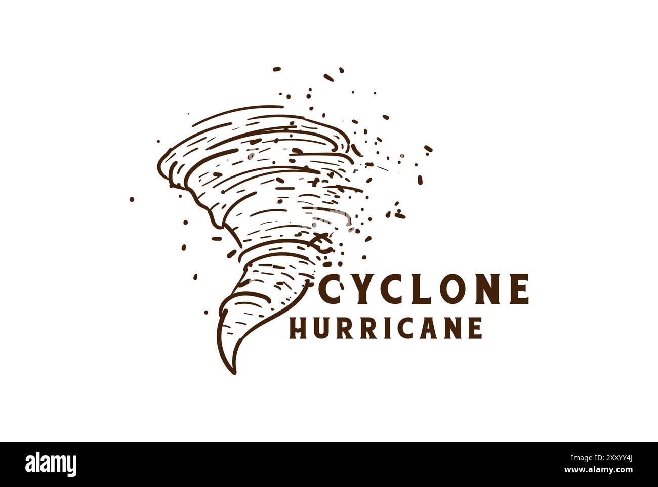 Vintage Retro Typhoon Cyclone Hurricane Tempest Logo Design Vector ...