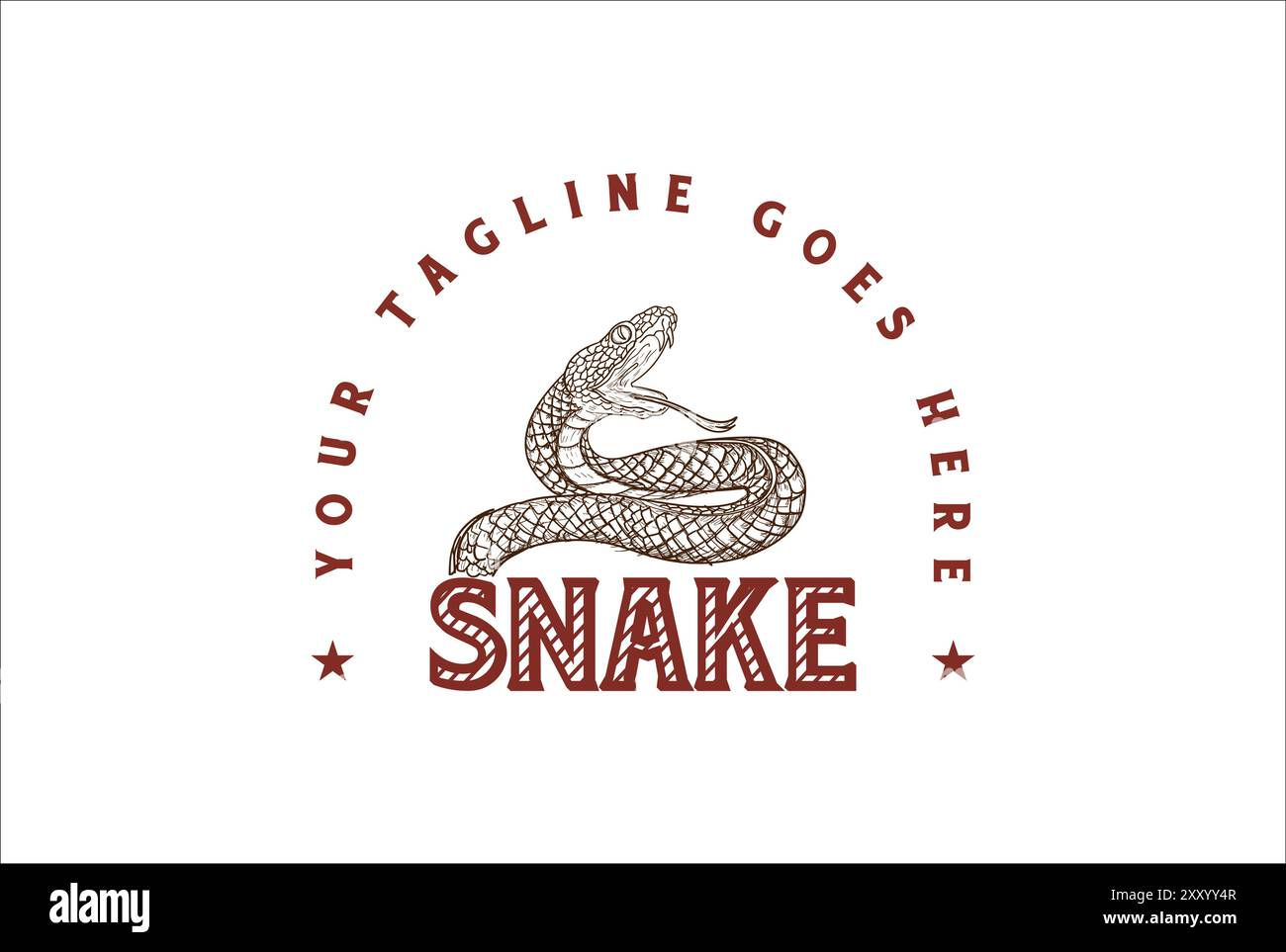 Vintage Retro Viper Cobra Anaconda Boa Snake Logo Design Vector Stock ...