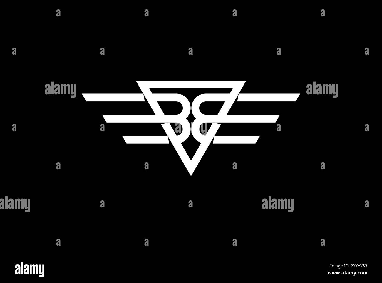 Initial BB 33 or Triangle Wings for Sport Military Badge Emblem Logo ...