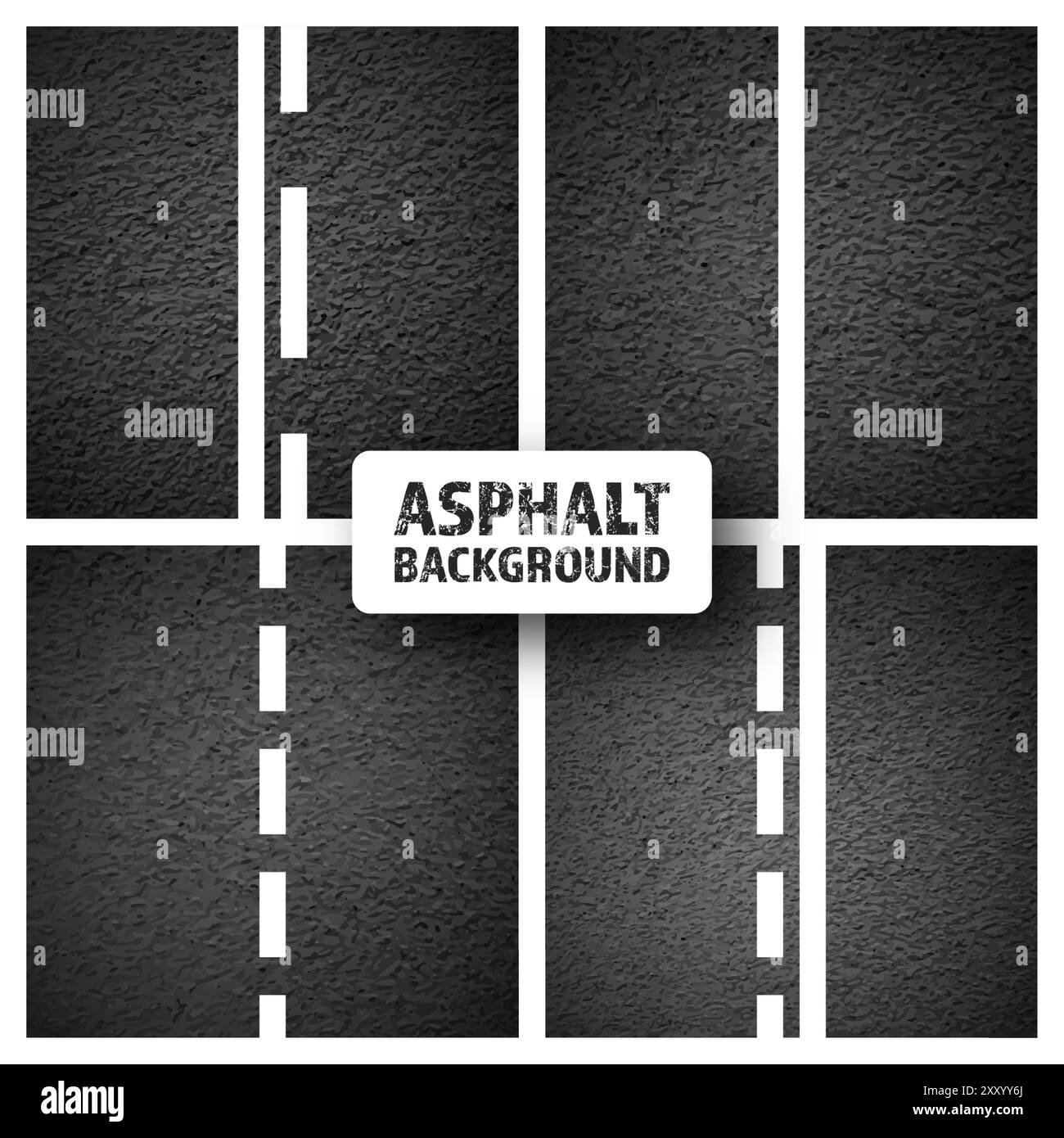Asphalt road with white lane marking, concrete highway surface, texture ...