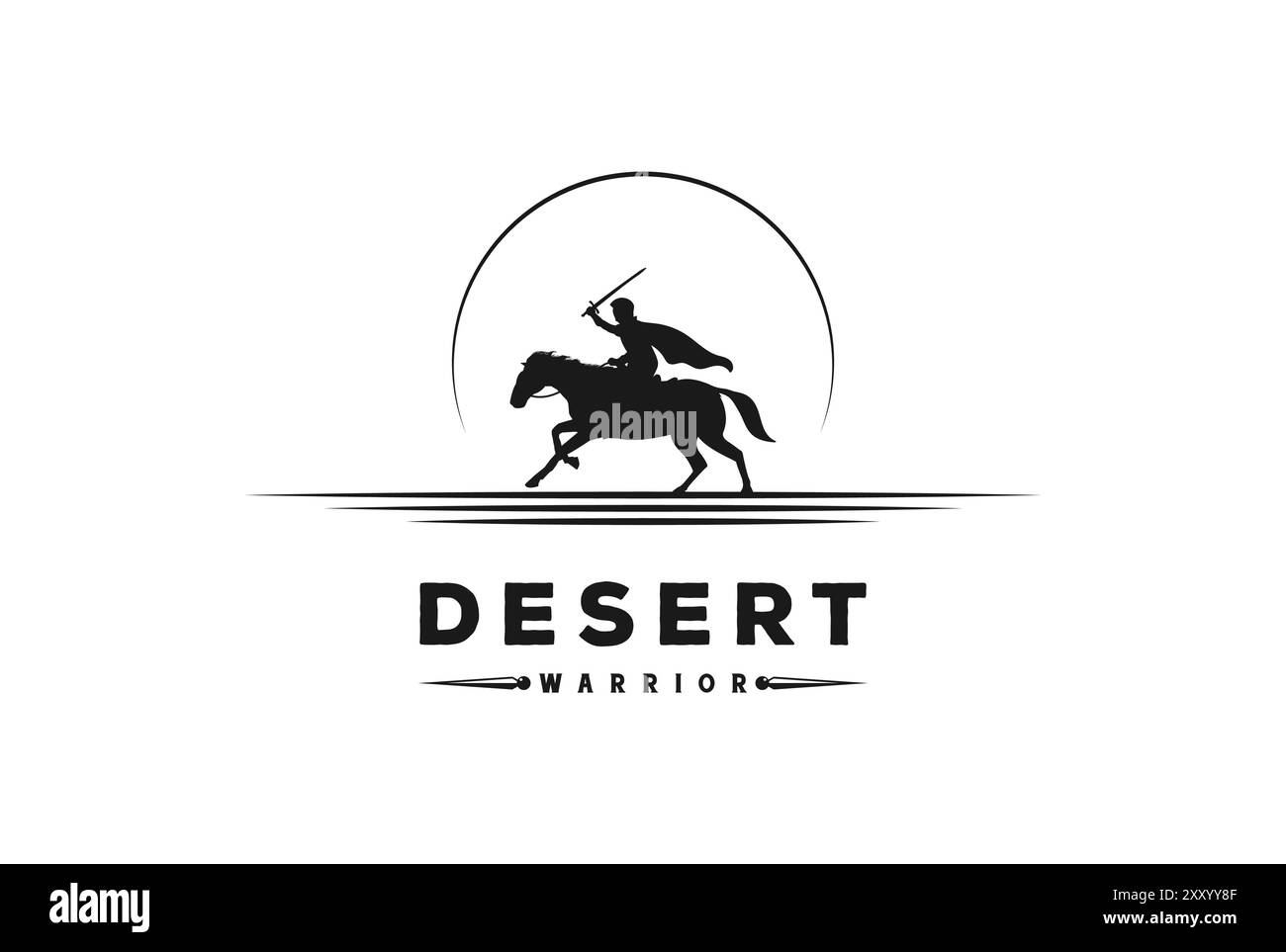 Sunset Sunrise Equestrian Horseback Knight Silhouette or Horse Warrior ...