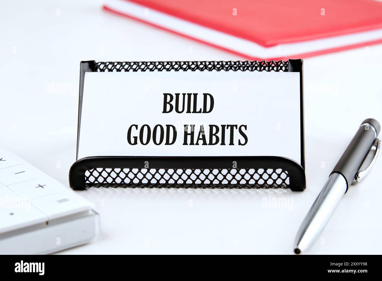 motivational reminder development concept words BUILD GOOD HABITS on a ...